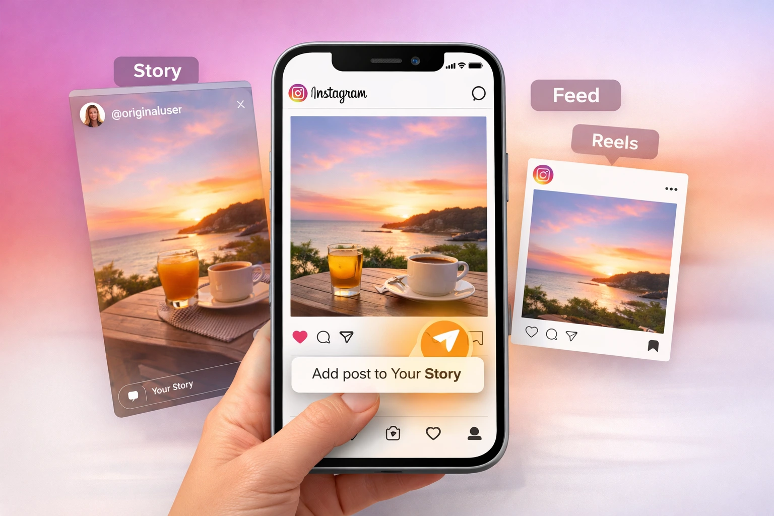 如何转发 Instagram 帖子（Stories、Feed 和 Reels – 2026 年指南）