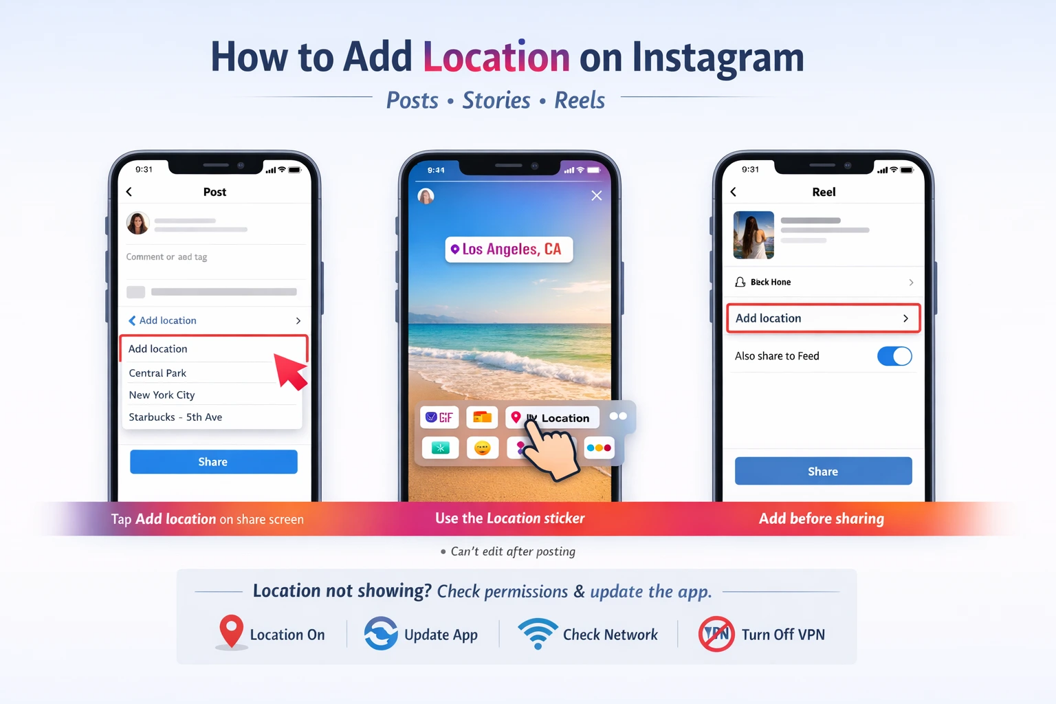 How to Add Location to Instagram (Post, Story, Reel & Profile Guide ...